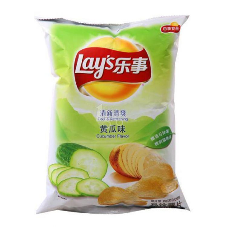 Купить Чипсы Lays со вкусом огурца, 70г по цене 277 руб.