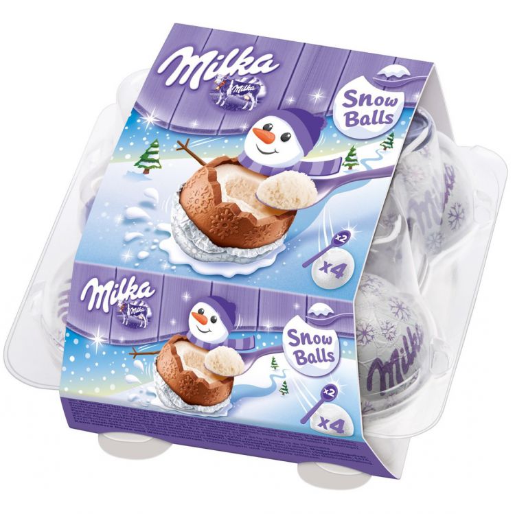 Купить Шоколадные яйца Milka Snowballs, 112 г по цене 349 руб.